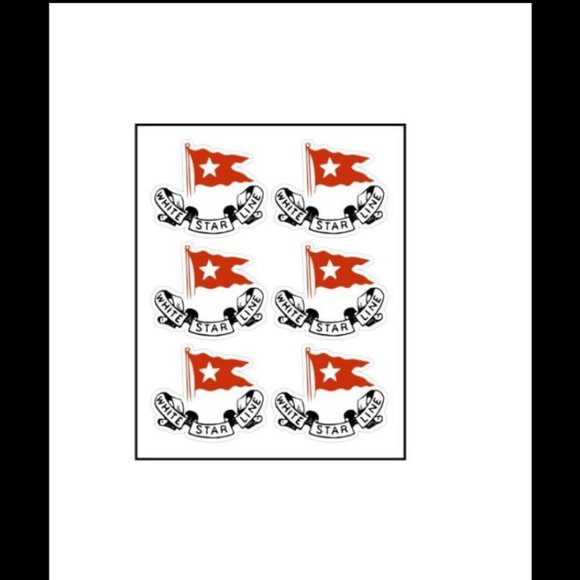Design | Rms Titanic White Star Line Logo Laminated Stickers 672 | Poshmark